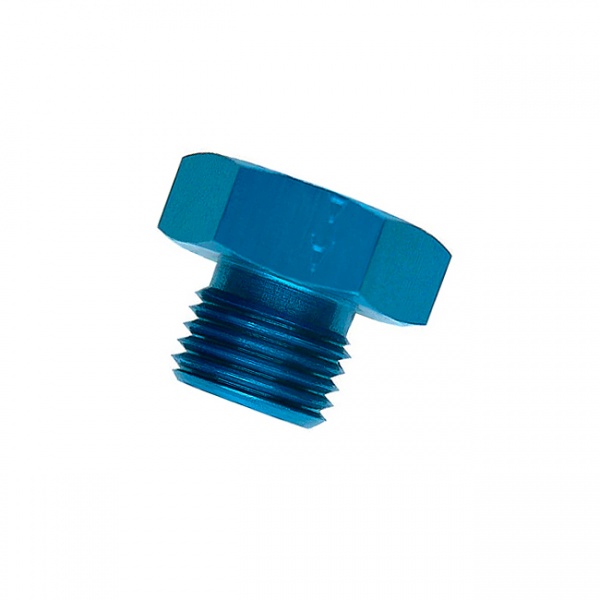 Goodridge Male Port Plug Blue - AN814D - race-parts.com