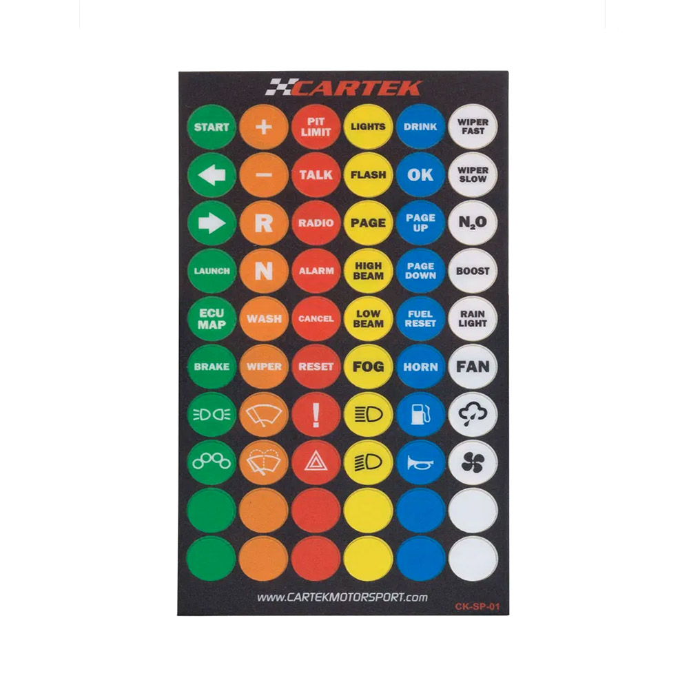 Cartek Standard Wireless Button Stickers - race-parts.com