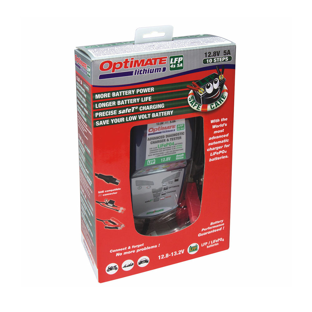 Optimate 12v 6A Lithium Charger - TM-391 - raceparts.com